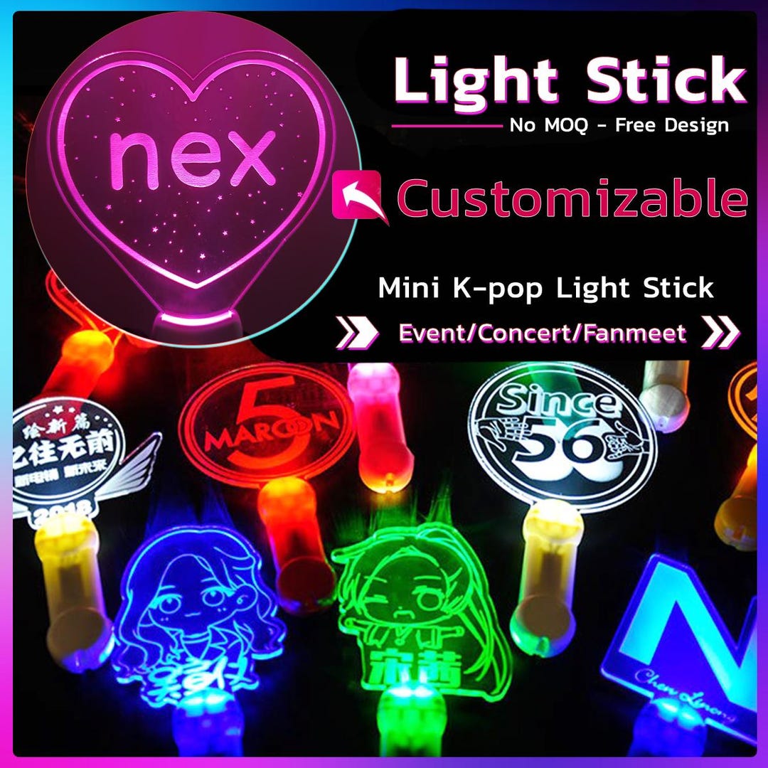 Custom K-pop Light Stick: LED Concert Fan Gift - Etsy