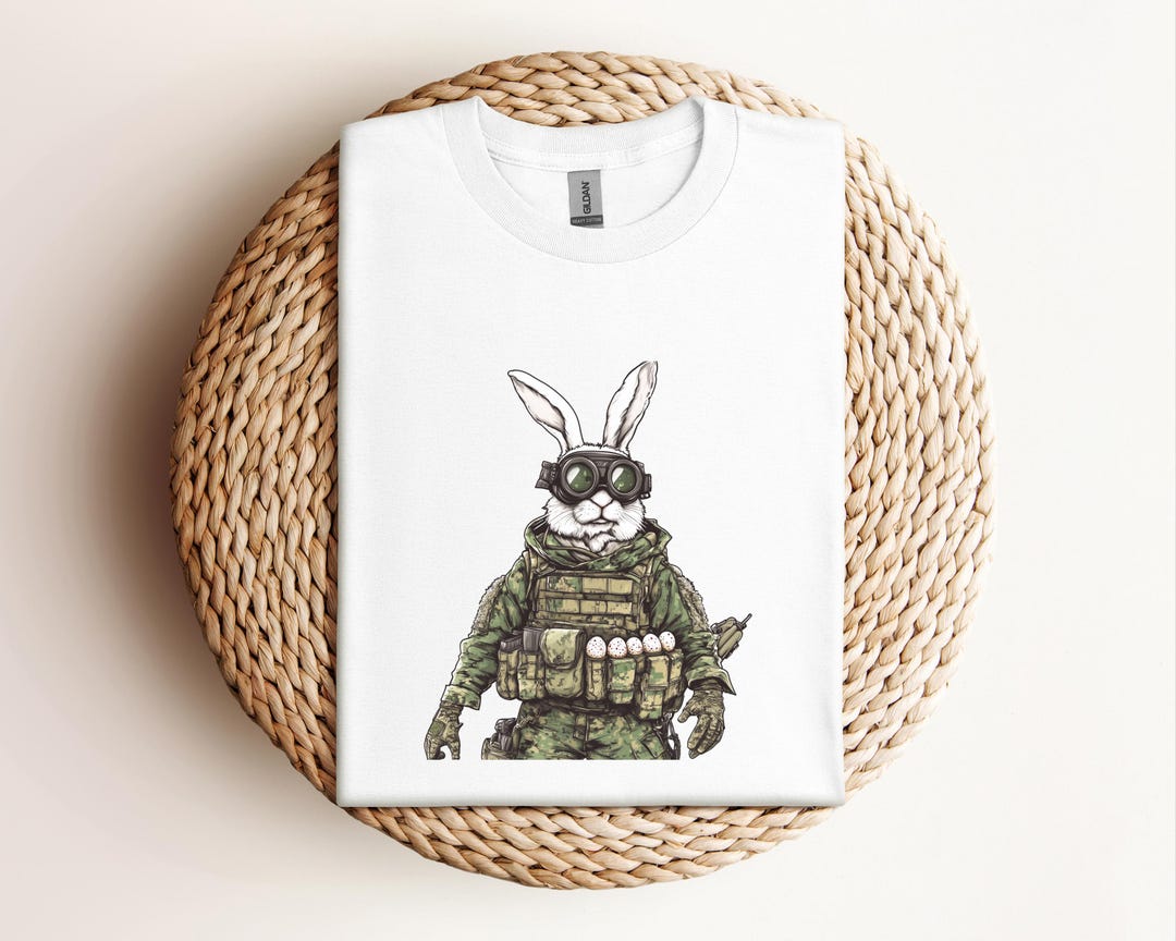 Tactical Easter Bunny T-shirt | Funny Military Rabbit Tee | Easter Egg ...