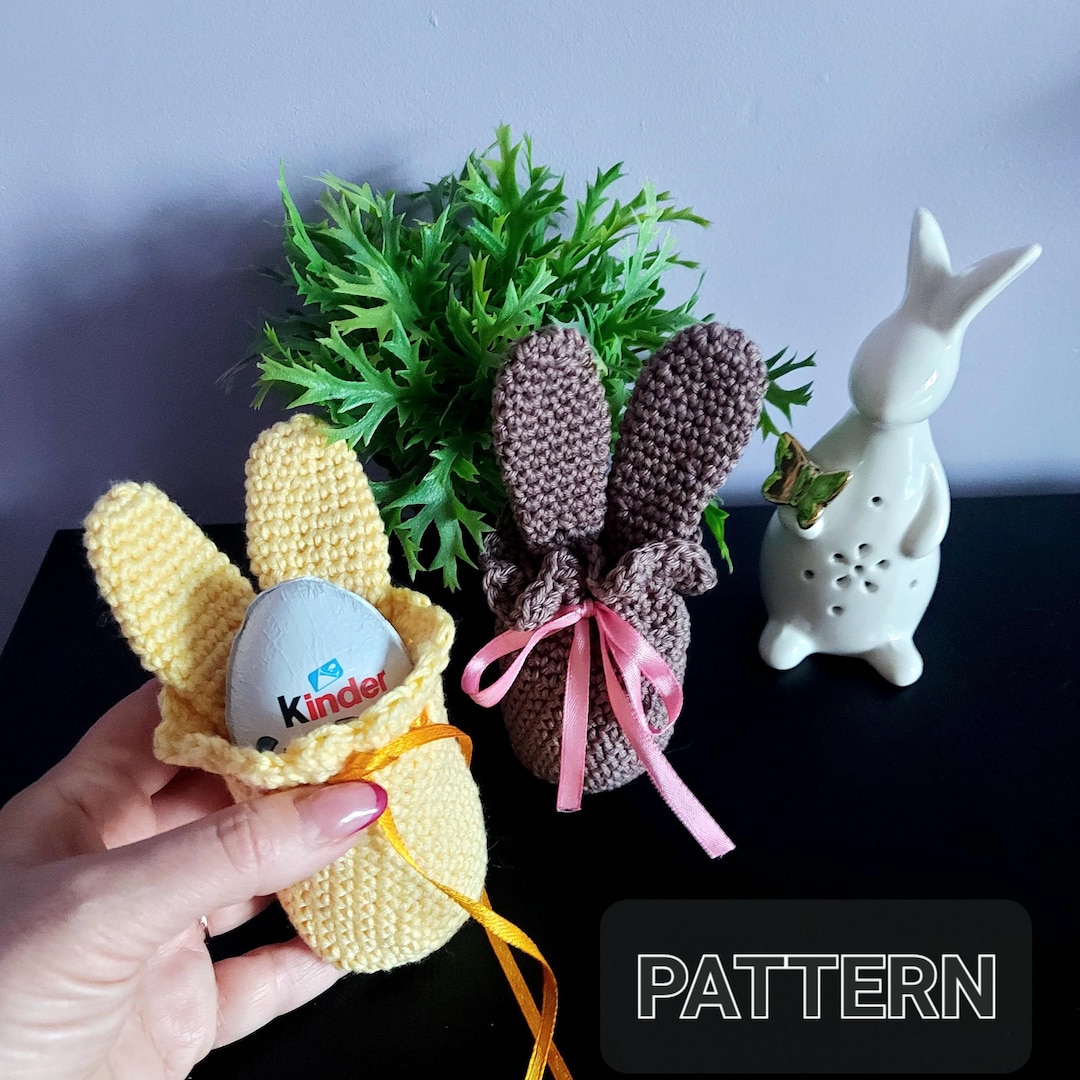 Crochet Bag PATTERN, Easter Bag Bunny Pattern, Bunny Treat Bag, PDF in ...