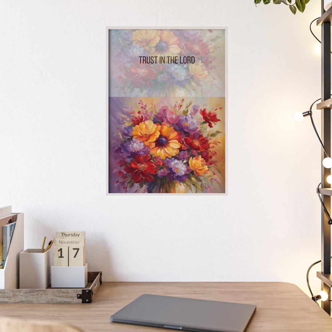 Christian Frame Poster - Trust in the Lord, Inspirational, Encouraging ...