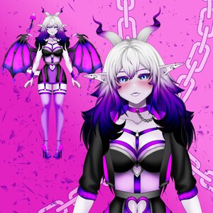 Multi-color Vtuber Succubus Full Body Pre-built - Etsy