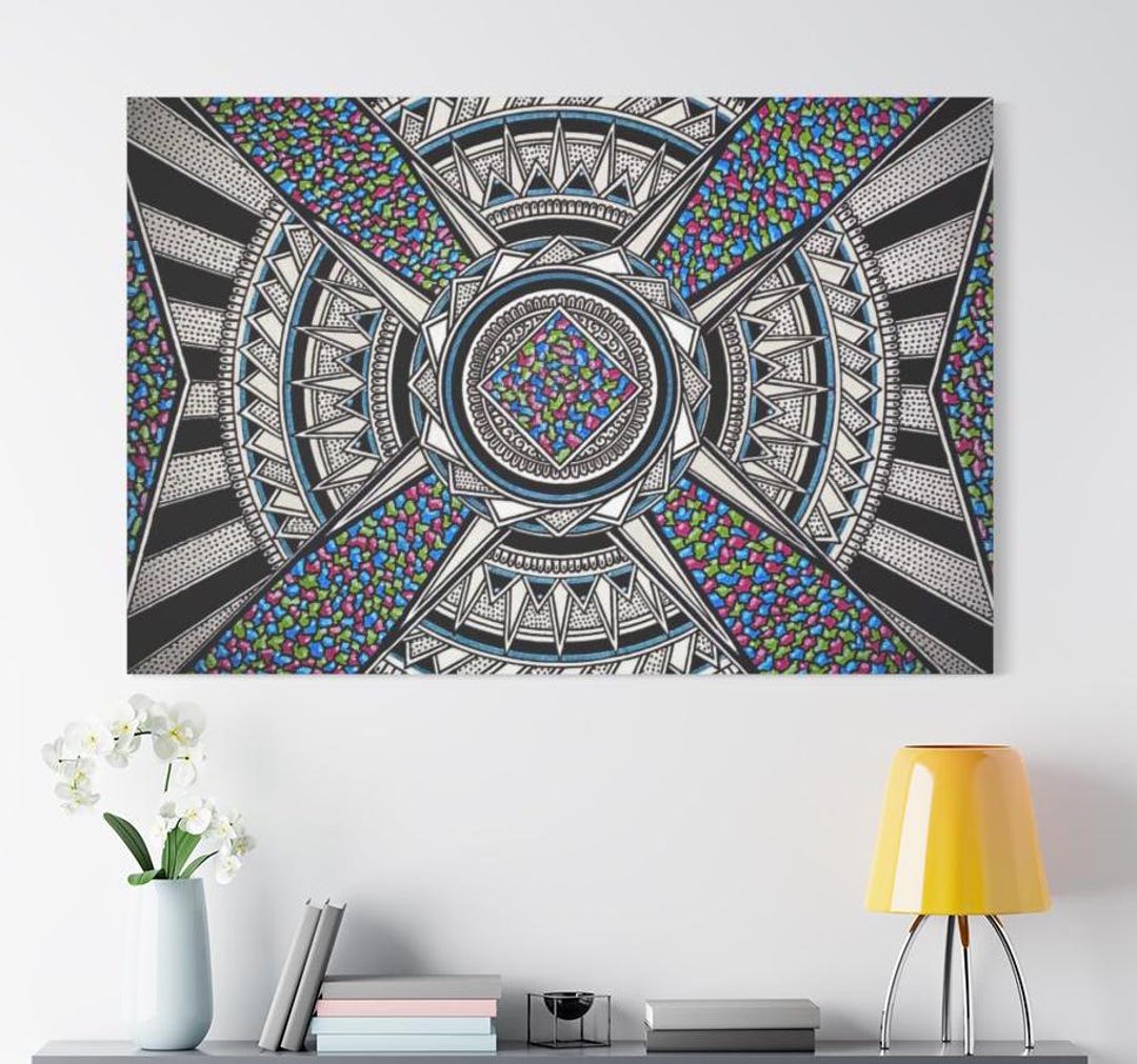 Mandala Wall Art - Crysalis Series - Large Home Decor, Mosaic Mandala ...