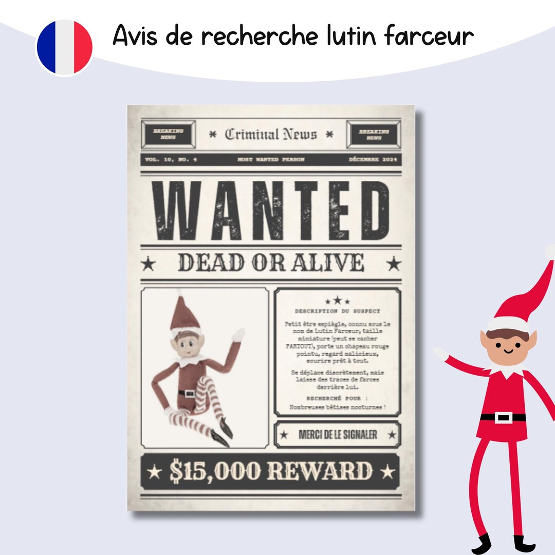 Wanted: Mischievous Elf | Christmas Elf Activities | Printable Poster ...