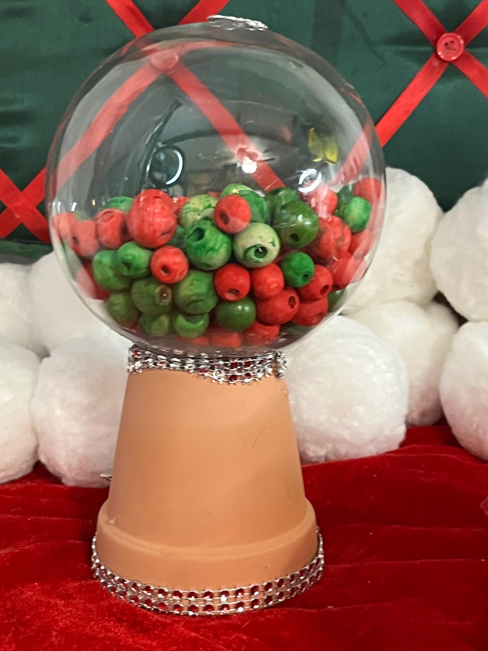 Winter Christmas Faux Gumball Machine Fake Red & Green Gum - Etsy