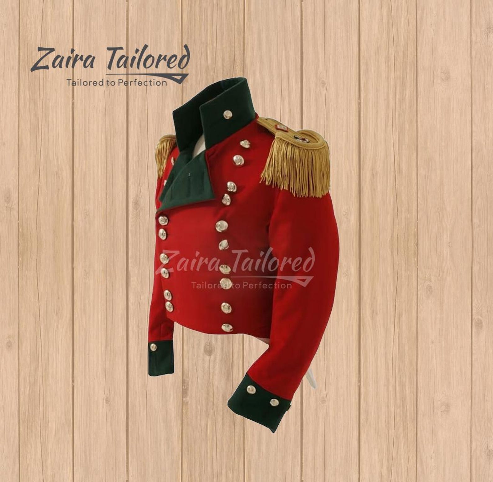 Vintage-inspired Men's Red Wool Coat - Double-breasted Classic British ...