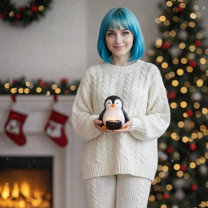 Christmas Penguin Resin - Etsy