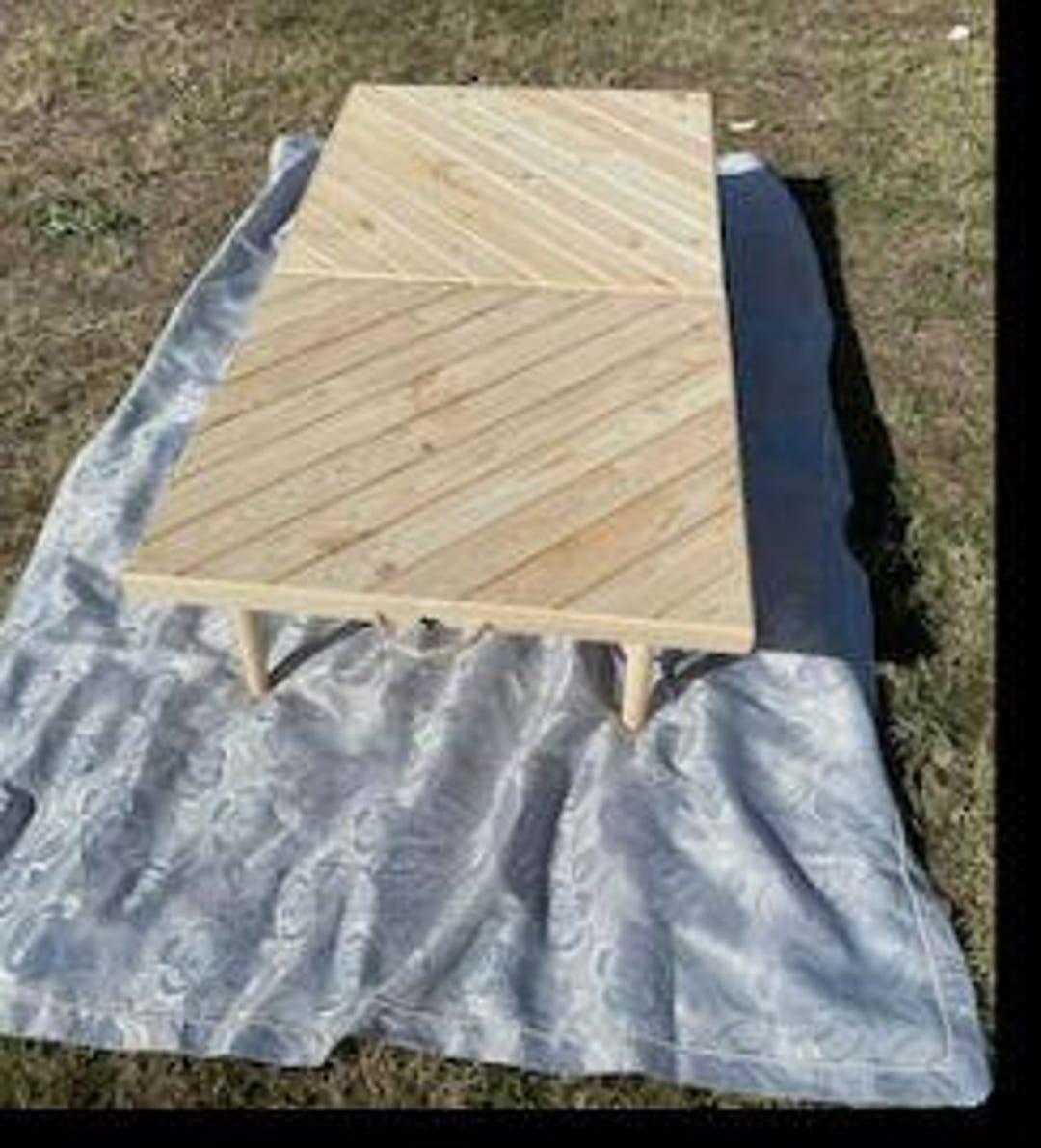 Handmade Low Seat Wood Picnic Table, Boho Folding Table - Etsy