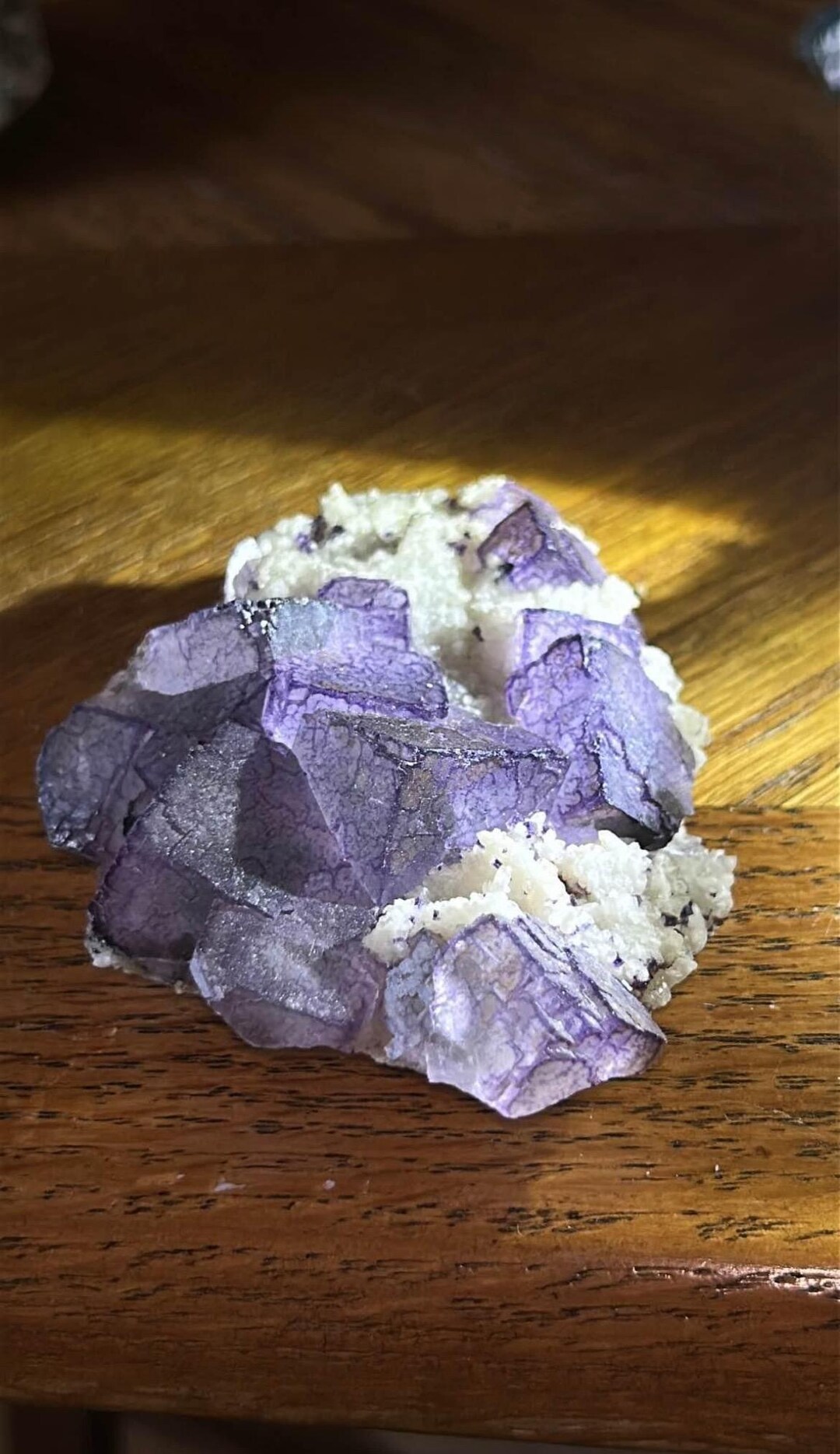 QR Code Fluorite, Purple Phantom Fluorite on Quartz From Guizhou - Etsy