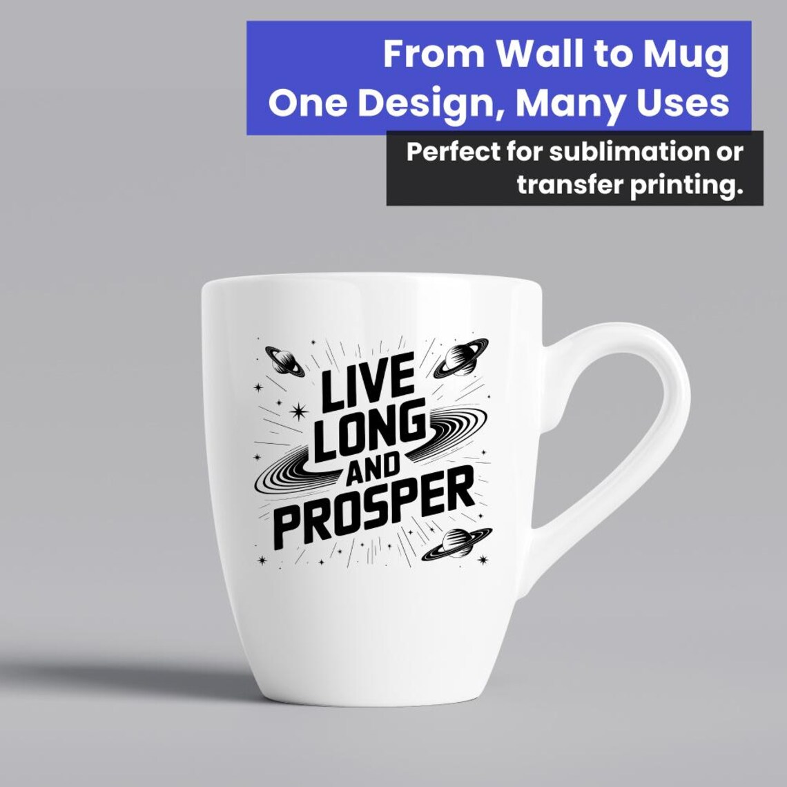 Live Long and Prosper SVG – Star Trek Quote Vector Design for Cricut, T ...