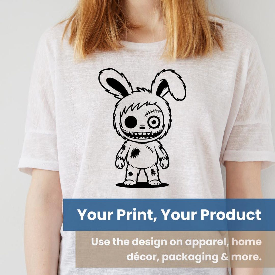 Zombie Labubu SVG – Creepy Cute Labubu Clipart for Stickers, Shirts ...