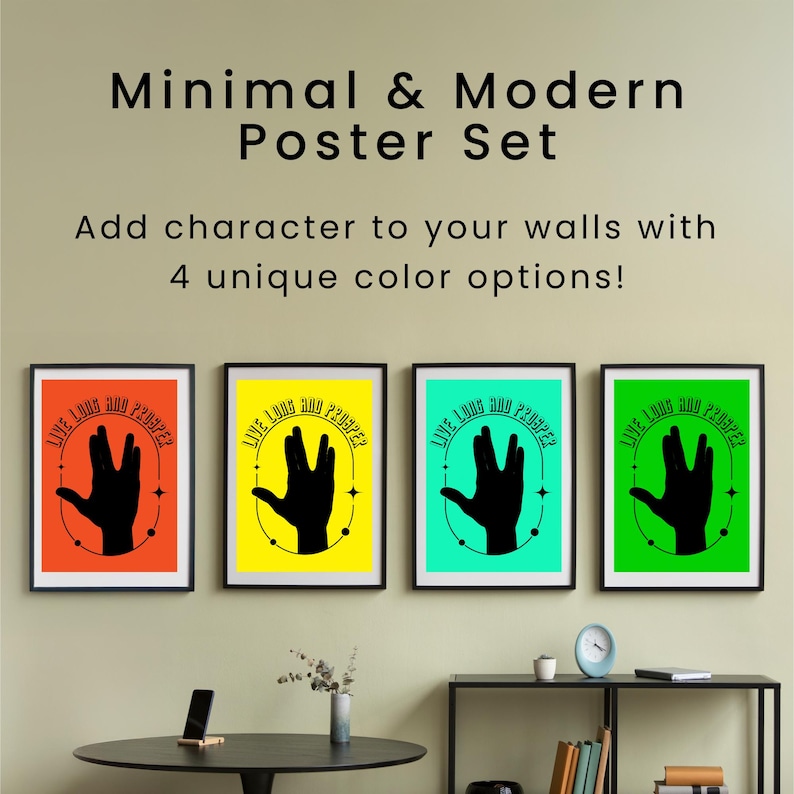 Live Long and Prosper Spock Wall Art for Home Decor Wall Art, Vulcan ...