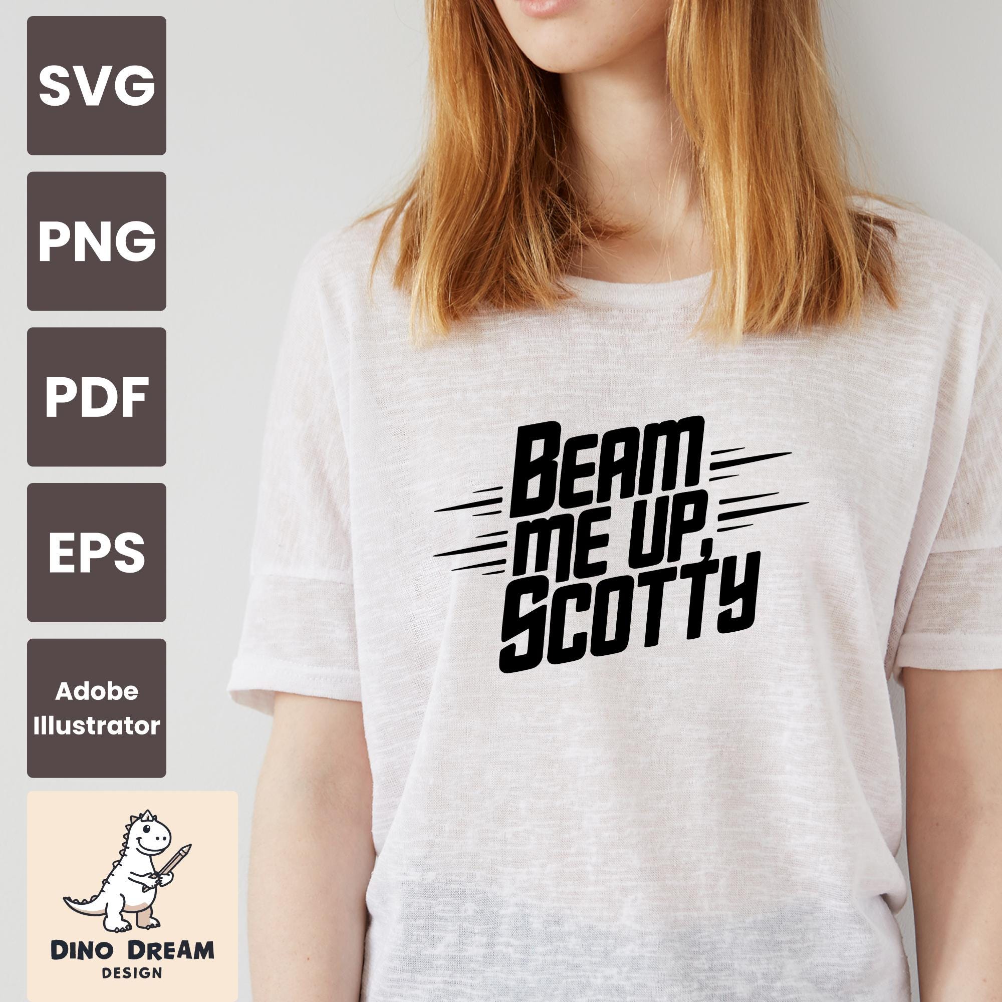 Beam Me up Scotty SVG | Star Trek Inspired Vector Design | Space Sci-fi ...