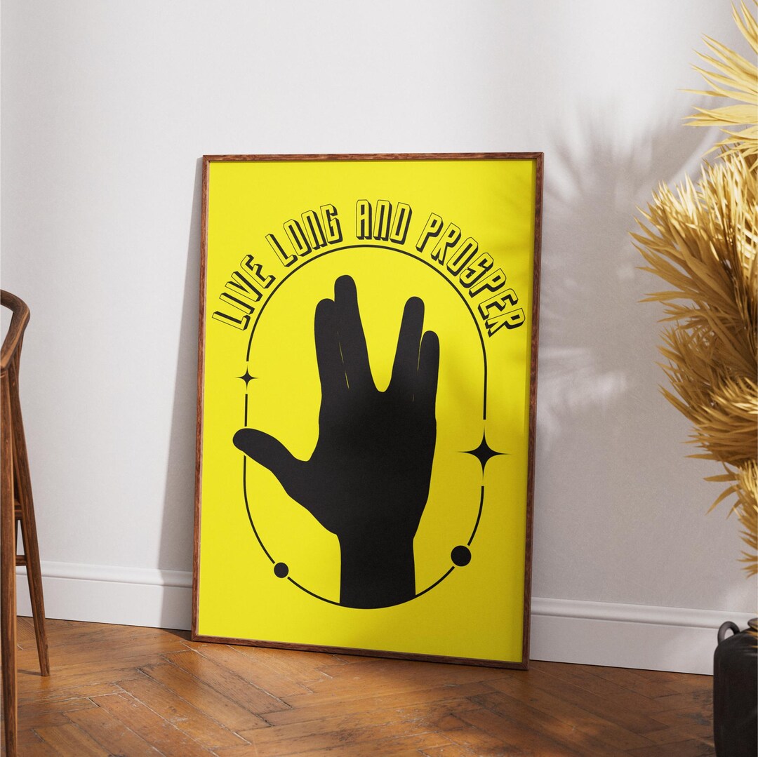 Live Long and Prosper Spock Wall Art for Home Decor Wall Art, Vulcan ...
