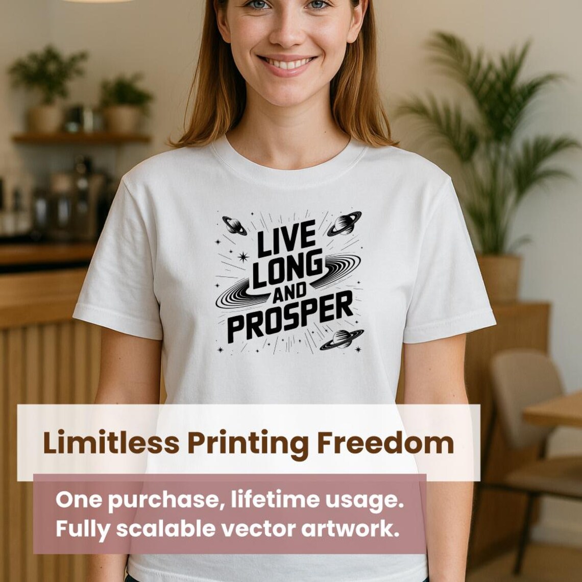Live Long and Prosper SVG – Star Trek Quote Vector Design for Cricut, T ...