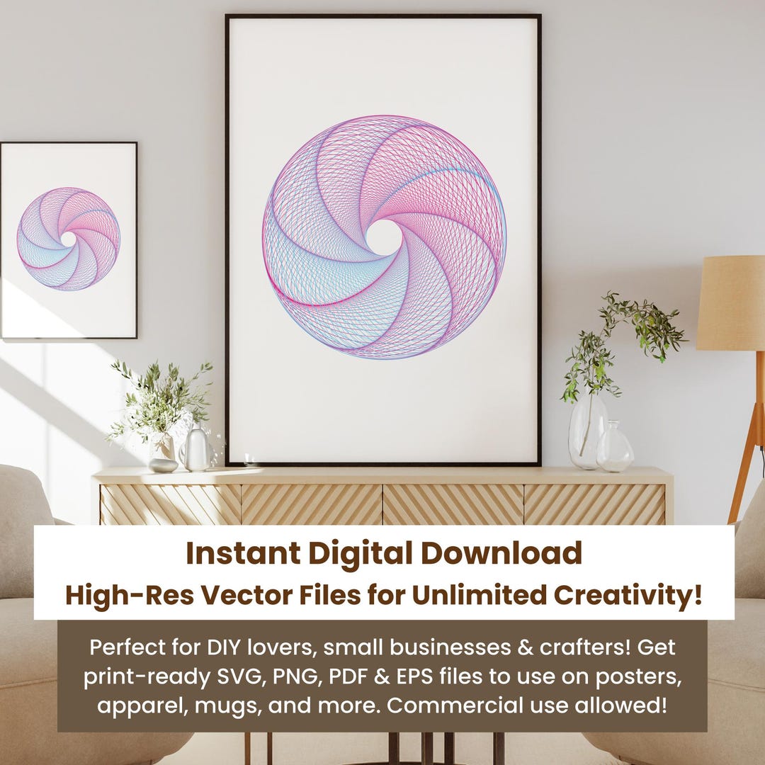 Spiral Geometric Vector Design – Svg Png Pdf Eps Digital Download ...