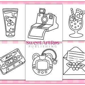 Cute and Groovy Coloring Book: 26 Adorable Bold and Easy Vintage ...