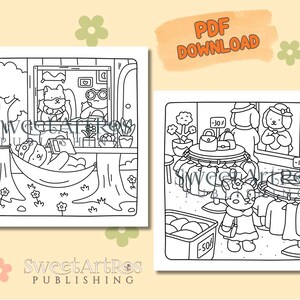 Cozy Fuzzy Friends - Hand-drawn Coloring Book, Super Cute Animal ...