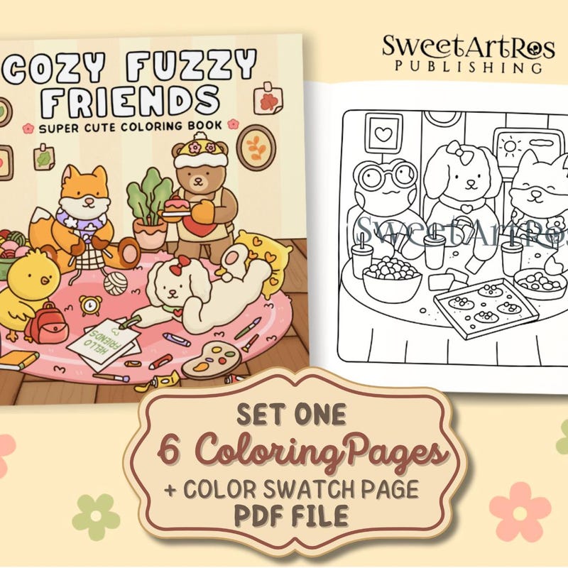 Fuzzy Coloring Page - Etsy
