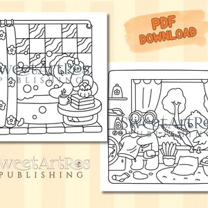 Cozy Fuzzy Friends - Hand-drawn Coloring Book, Super Cute Animal ...