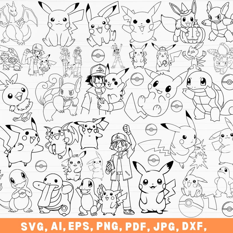 Pokemons Svg - Etsy