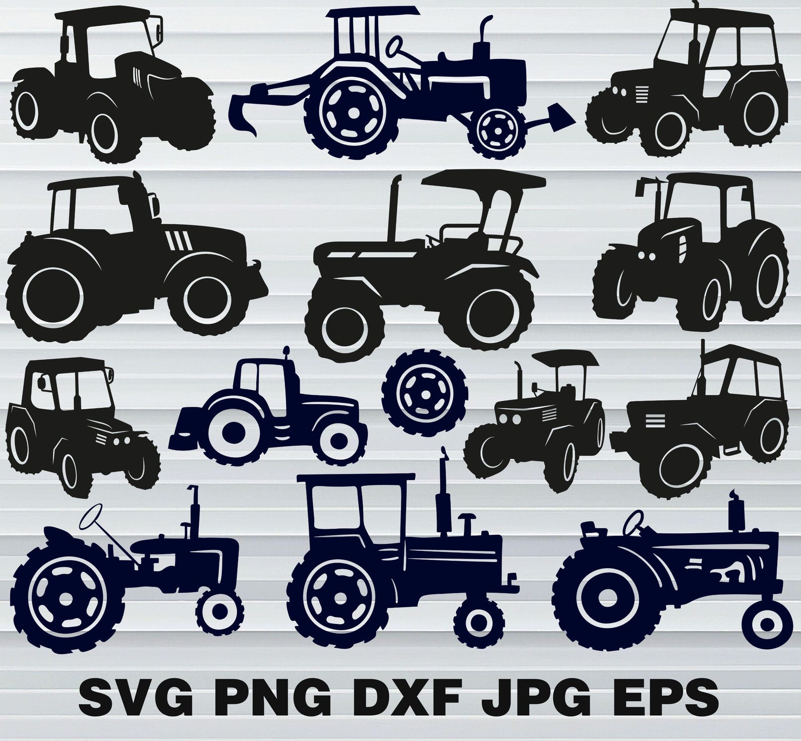 Tractor Toys SVG Bundle | Farm Vehicle Cut Files for Cricut ...