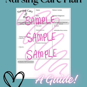 Nursing Care Plan Template - Etsy