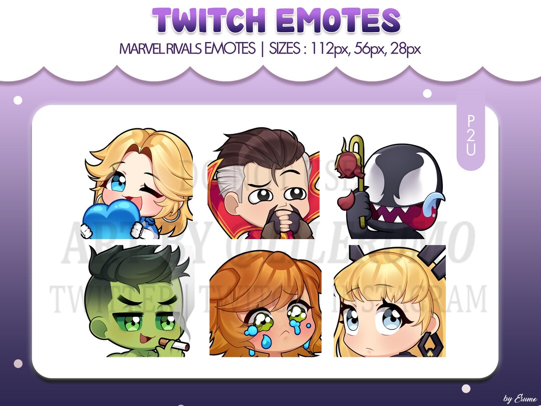 Marvel Rivals Emotes Set / Twitch Badges Pack / Streamers / Discord ...