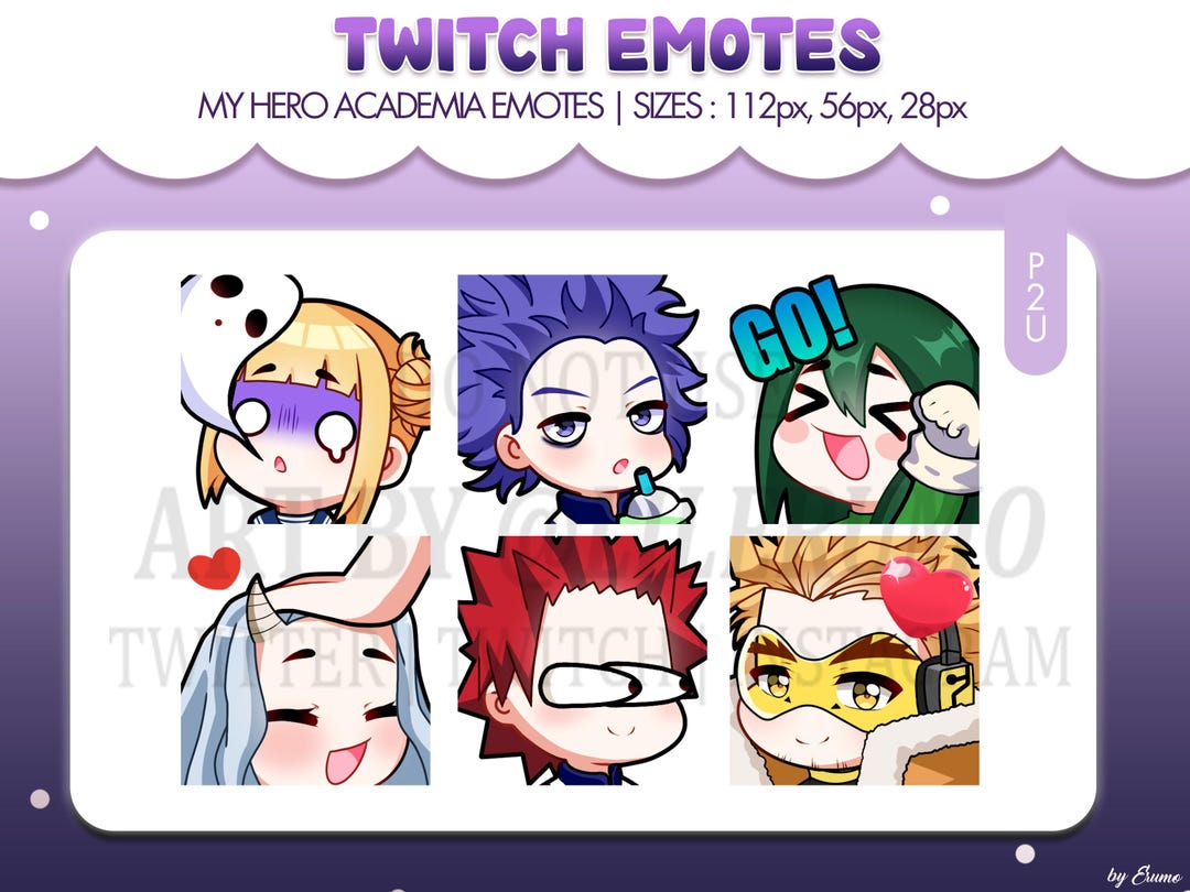 My Hero Academia Emotes Set / MHA / Twitch Emotes Pack / Streamers ...