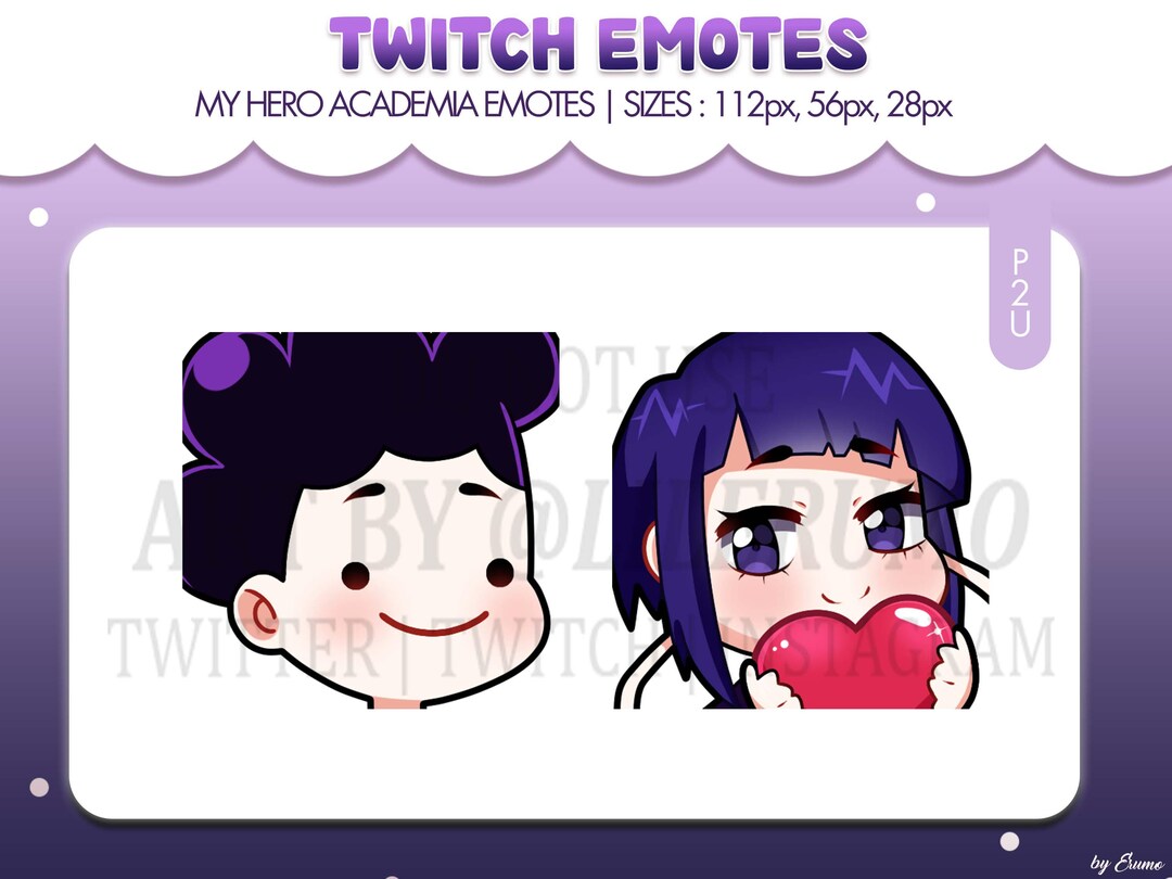 My Hero Academia Emotes Set / MHA / Twitch Emotes Pack / Streamers ...