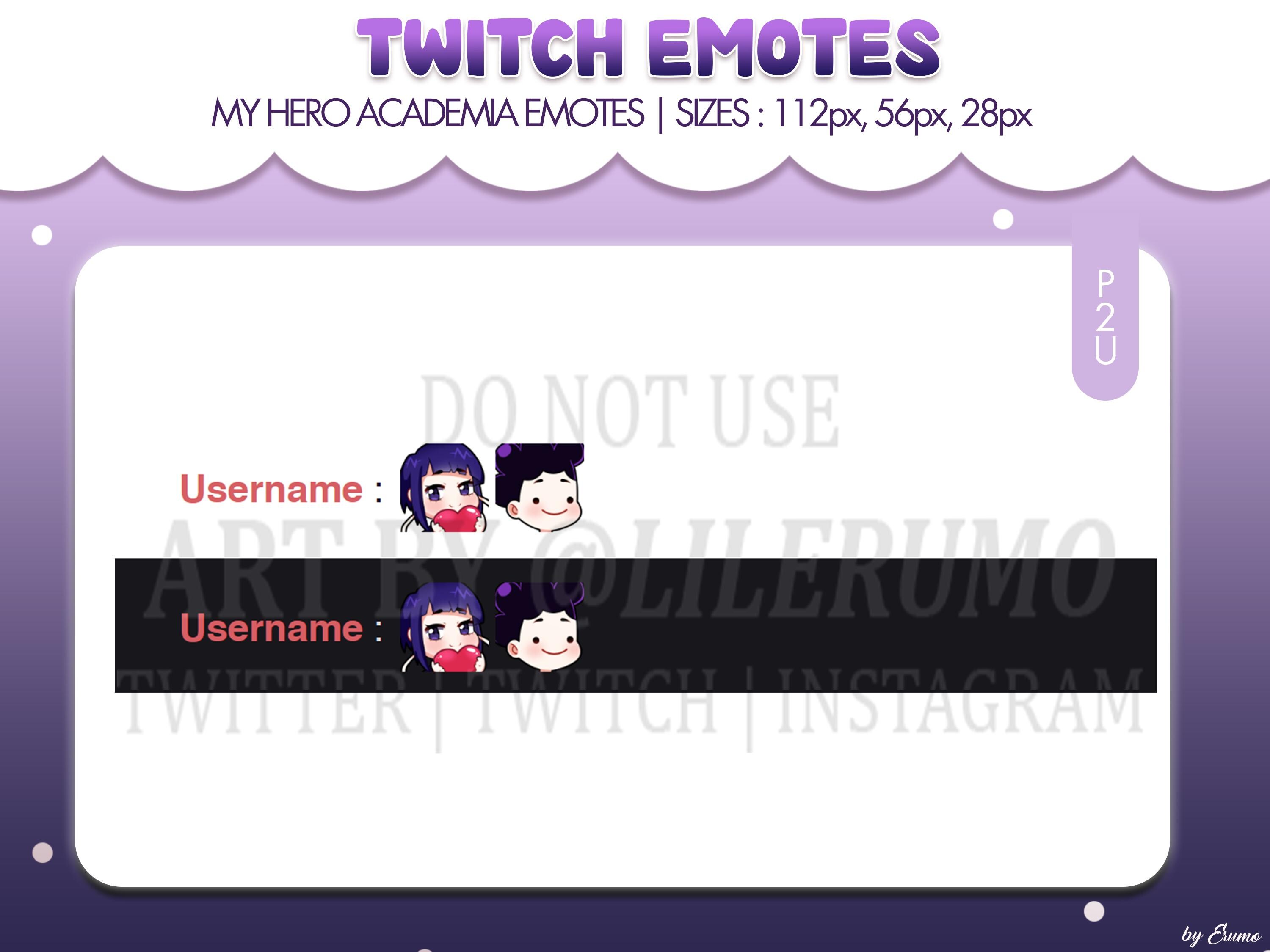 My Hero Academia Emotes Set / MHA / Twitch Emotes Pack / Streamers ...