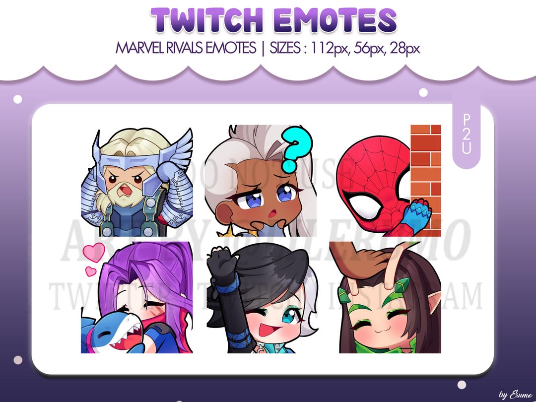 Marvel Rivals Emotes Set / Twitch Badges Pack / Streamers / Discord ...