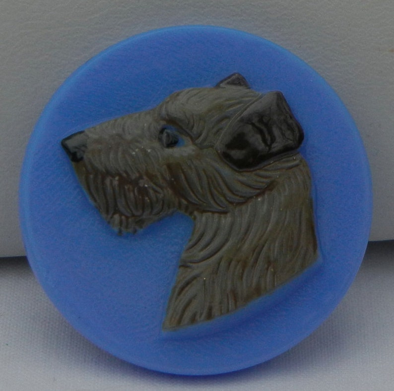 Dog Czech Glass Button - Etsy