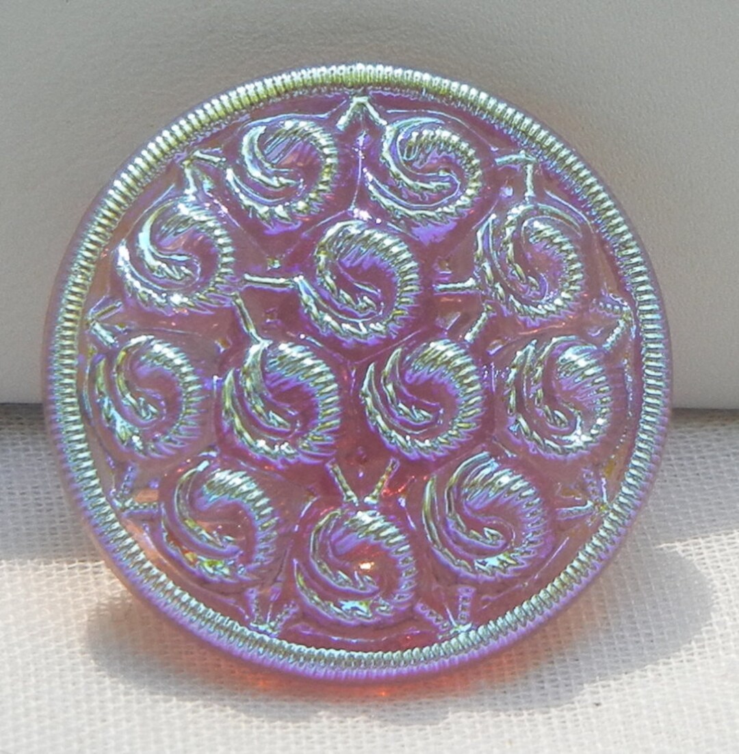 Bouquet Czech Glass Button - Etsy