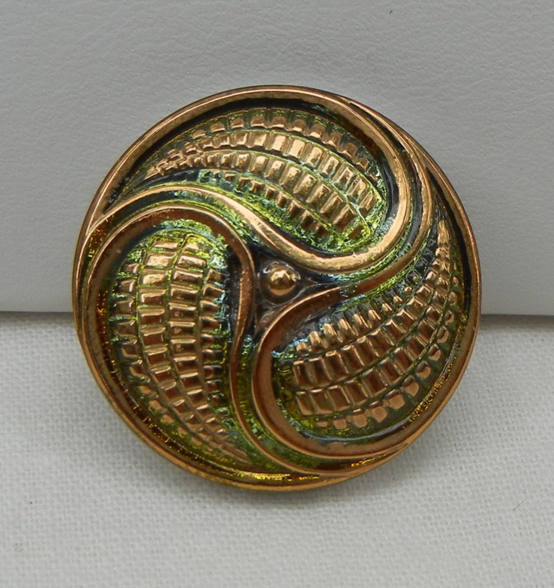3 Pods Czech Glass Buttons - Etsy