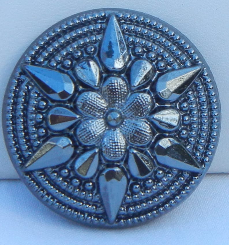 Large 6 Point Star Czech Glass Button - Etsy
