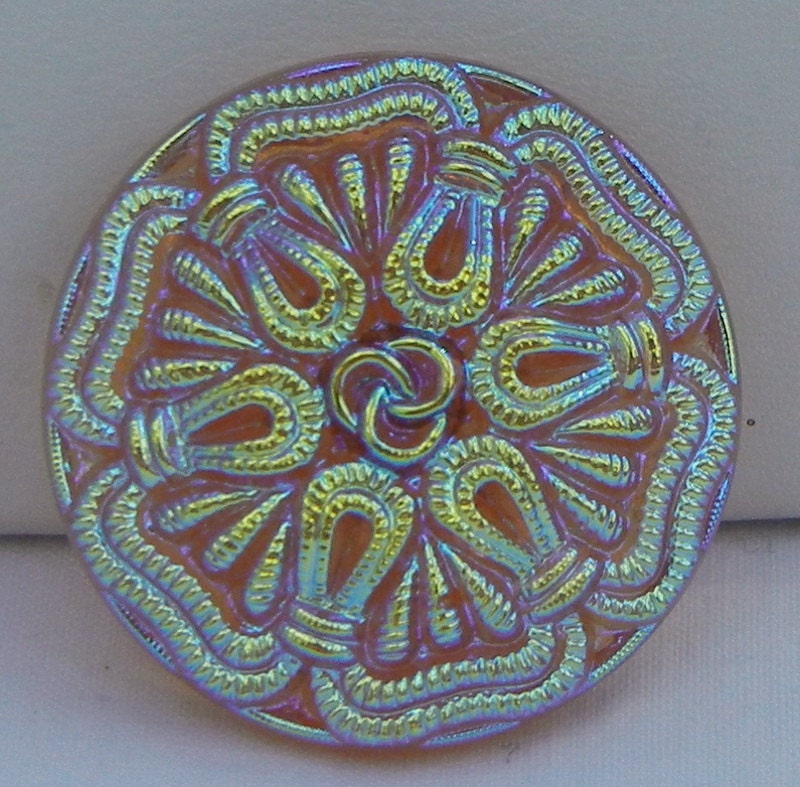 6 Knots Czech Glass Button - Etsy