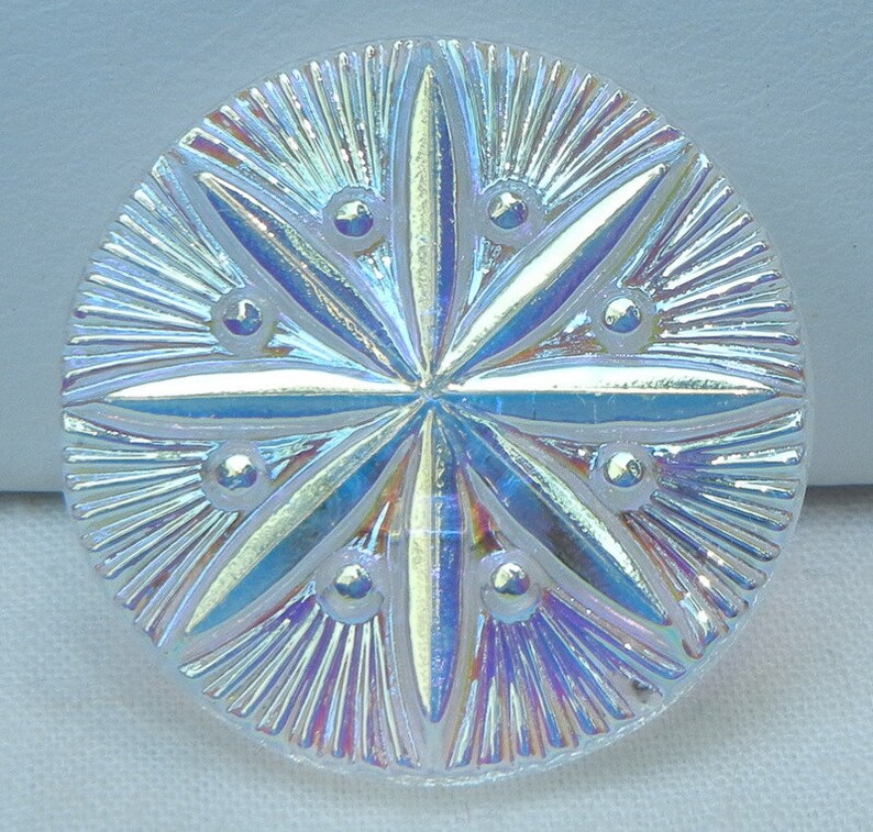 Eight Pointed Star Czech Glass Button - Etsy