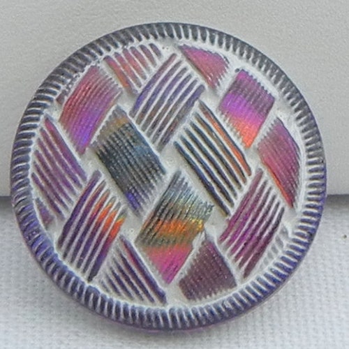 Leafy Triangle Czech Glass Button - Etsy