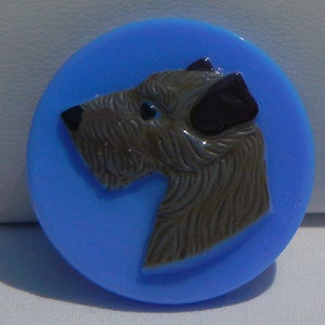 Dog Czech Glass Button - Etsy