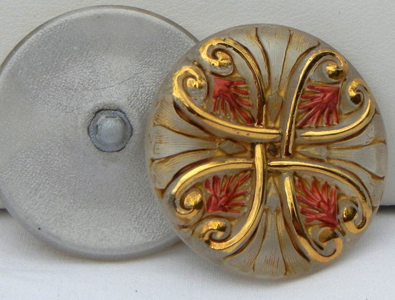 Classical Design Czech Glass Button - Etsy
