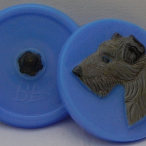 Dog Czech Glass Button - Etsy