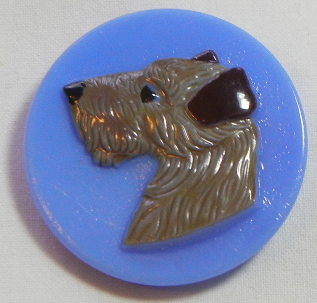 Dog Czech Glass Button - Etsy