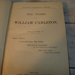 Antique Book the Works of William Carleton Volume 1 1881 Edition - Etsy