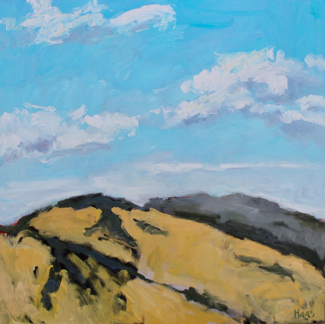 MOUNT DIABLO, Original Oil Landscape Painting, California Contemporary ...