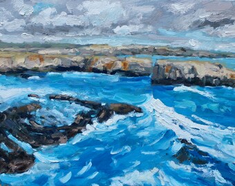 California Landscape Art Point Reyes Tomales Bay Original Oil Painting ...