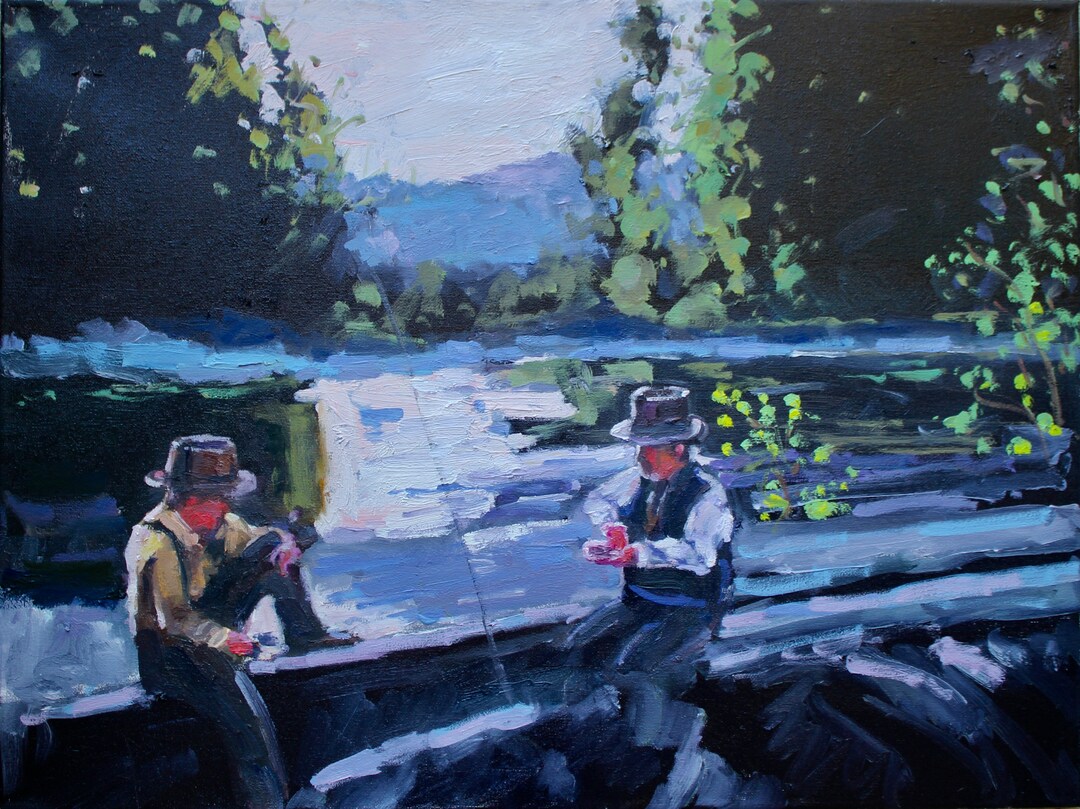 POND REFLECTIONS, Waterscape, Original Oil, Impressionist Painting ...