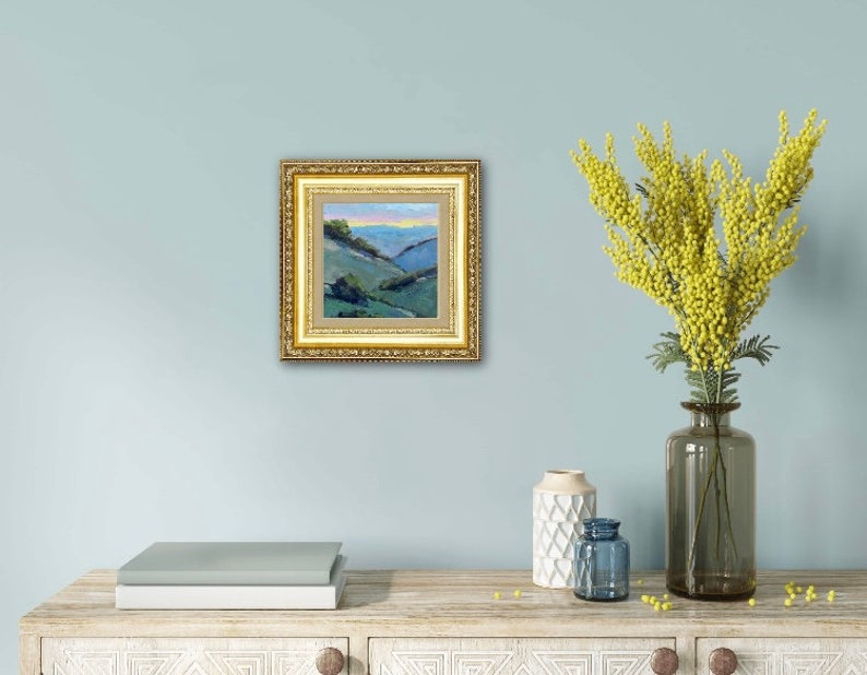 MOUNT DIABLO SUNSET Original Oil Painting Landscape Wall - Etsy