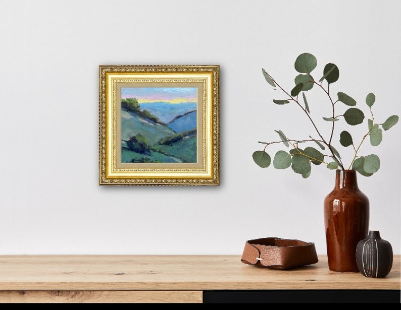 MOUNT DIABLO SUNSET Original Oil Painting Landscape Wall - Etsy
