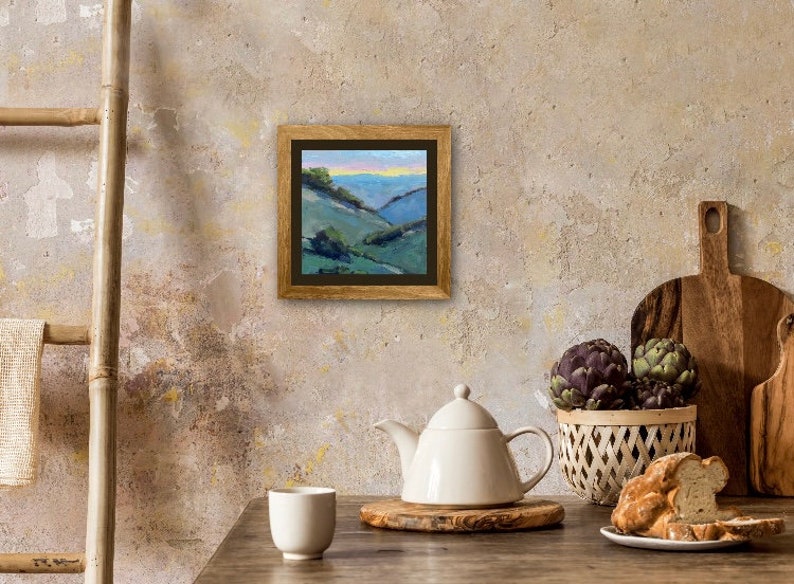 MOUNT DIABLO SUNSET Original Oil Painting Landscape Wall - Etsy