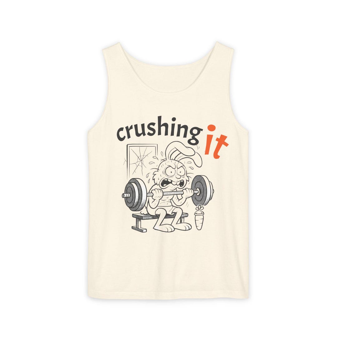 Cartoon Bunny Fitness Tank Top: Unisex Gym Shirt - Etsy
